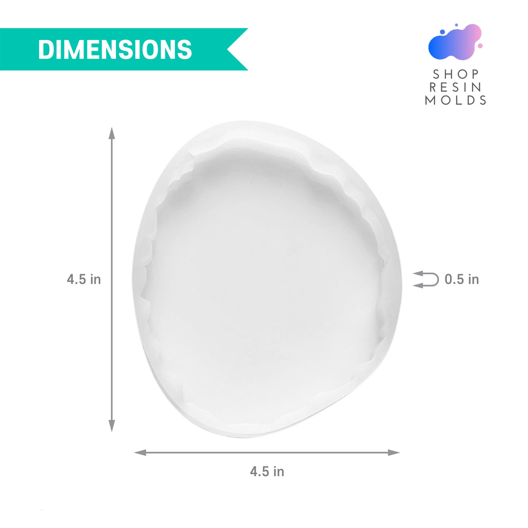 Set of 4 Geode Agate Slice Resin Coaster Mold – Phoenix