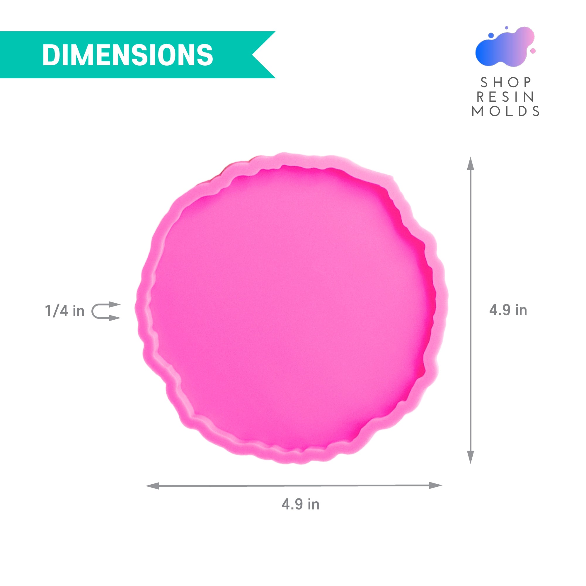 Shiny Surface Geode Resin Coaster Mold – Phoenix