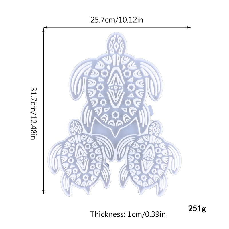 Large 3 in 1 Turtle Silicone Resin Mold, Unique Mold – Phoenix