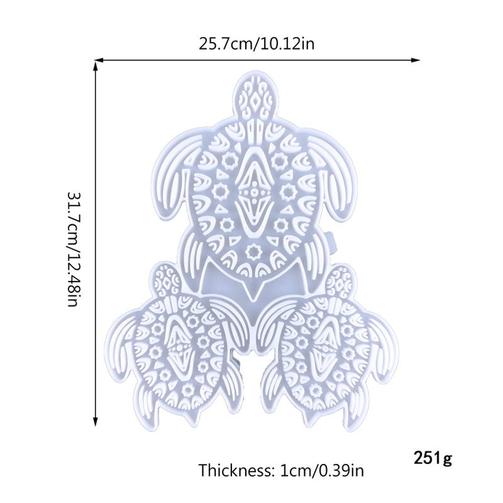 Large 3 in 1 Turtle Silicone Resin Mold, Unique Mold – Phoenix