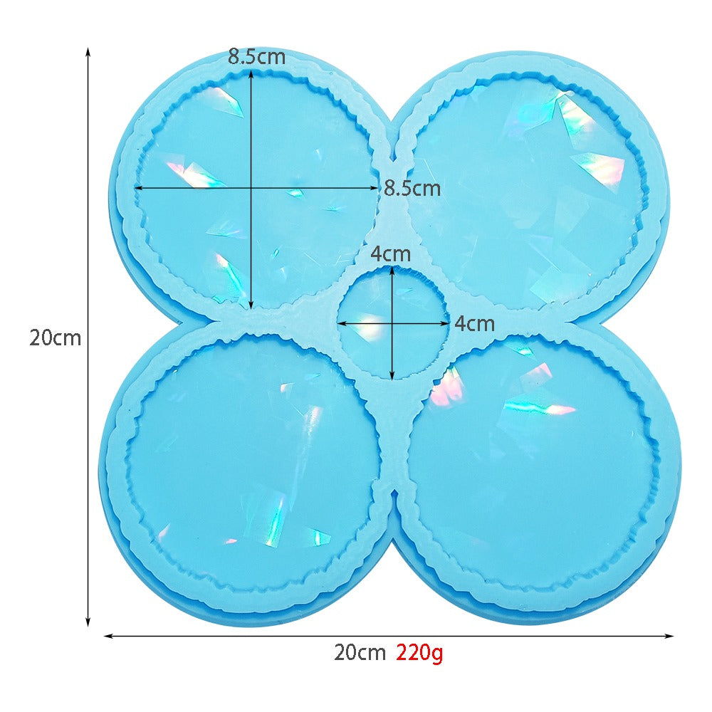 Holographic Geode Edge Resin Coaster Mold Set – Phoenix