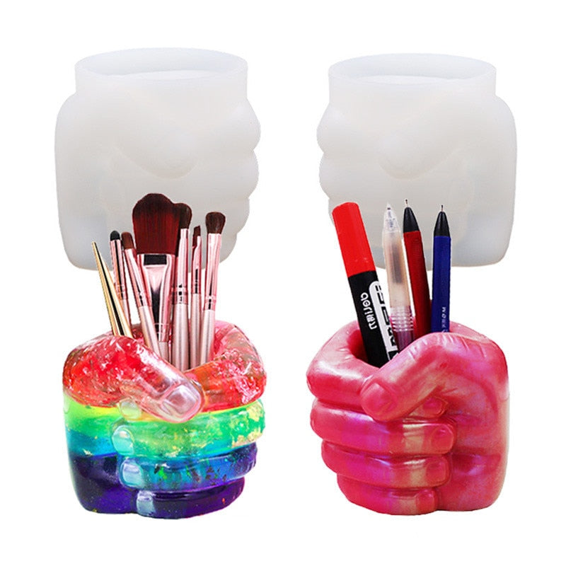 Silicone Resin Mold Storage Vase Hand Pen Holder – Phoenix