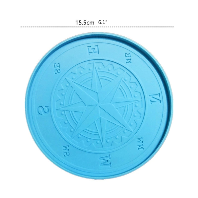 Compass Navigation Silicone Resin Mold Coaster, Tray, Unique Mold – Phoenix