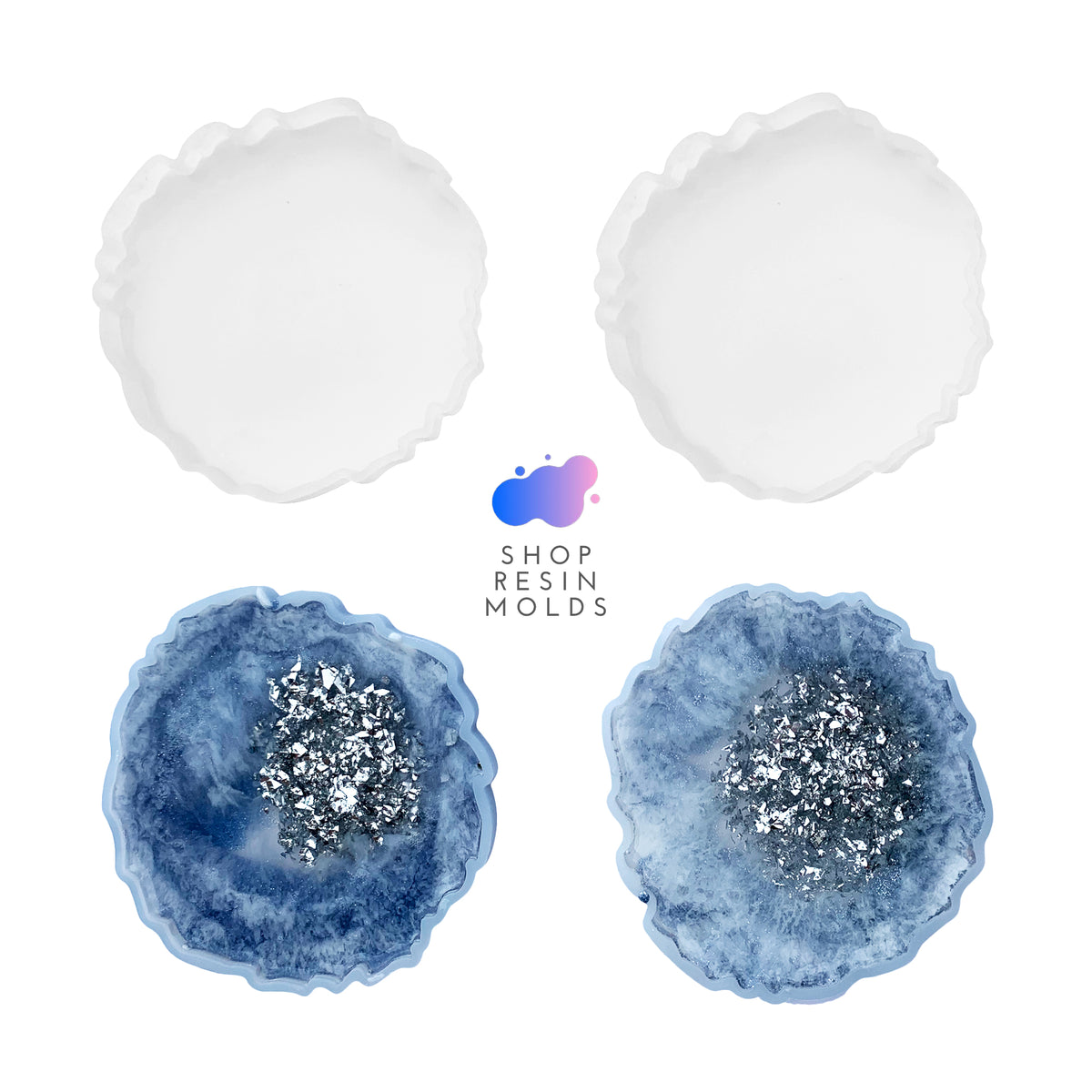 Queen Geode Circle Resin Coaster Mold New Mold – Phoenix